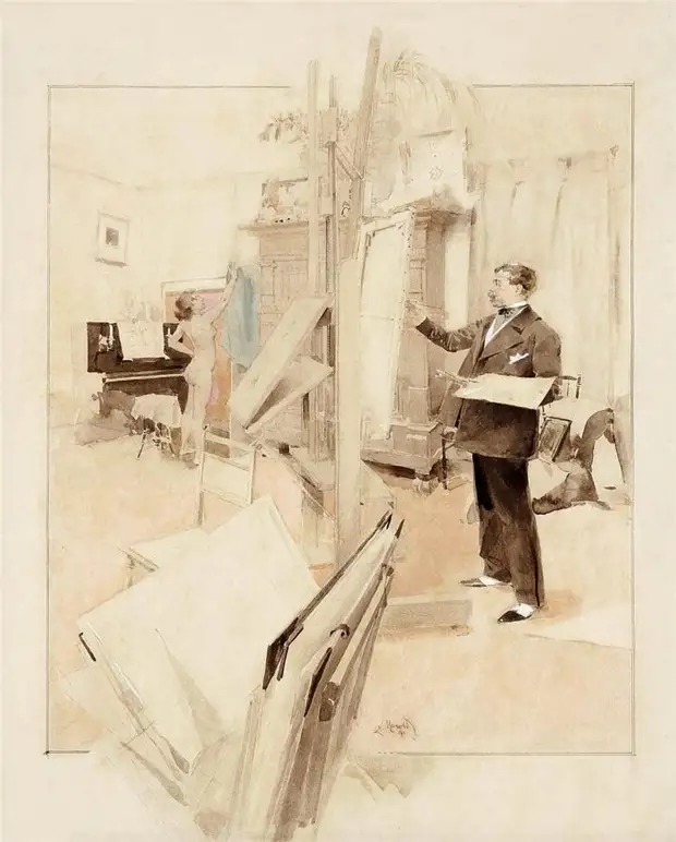 Женское очарование, художник Людек Алоиз Марольд / Ludwig Marold 1865 ...